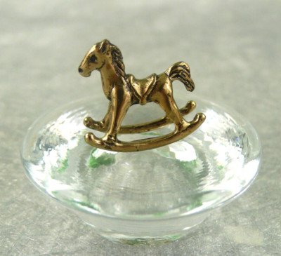 Daniel Riccio 1992 Signed BRONZE MINIATURE ROCKING HORSE 3/4" x 3/4" | eBay