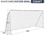 Set of 2 Portable 12' x 6' Soccer Goal for Backyard Heavy Duty Steel ...