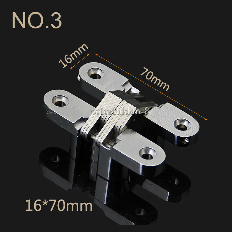 Brand New 4PCS Heavy Hidden Cross Hinges Invisible Concealed Folding ...