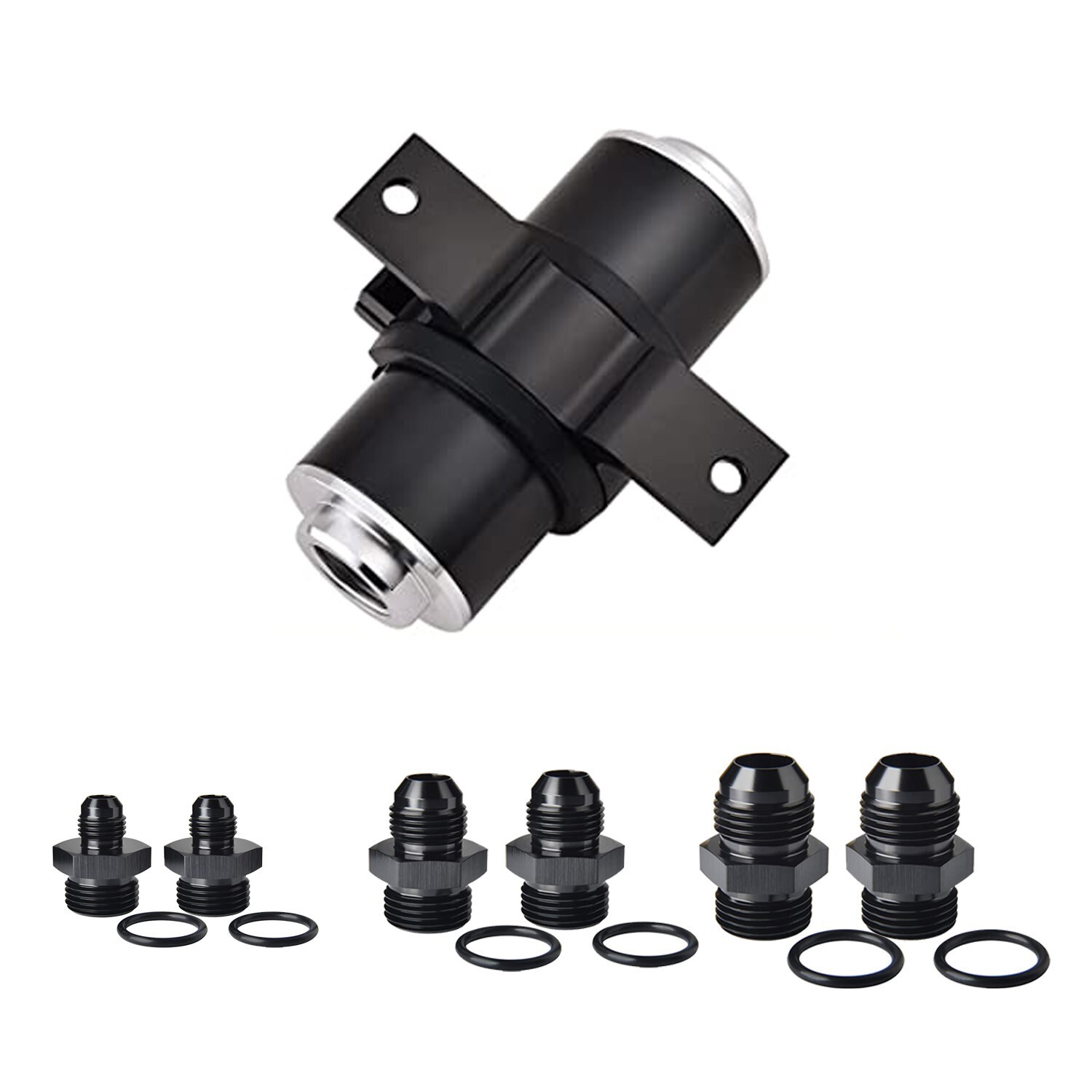 Universal 10 Micron Fuel Filter Inline Bracket 6AN 8AN 50mm 10AN ...