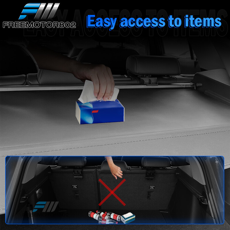 Fit 14-19 Toyota Highlander Rear Retractable Security Shield Cargo ...