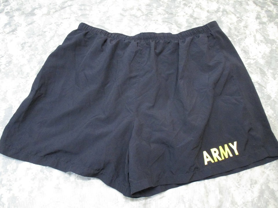 BLACK US ARMY PT SHORTS APFU TRUNKS PHYSICAL FITNESS TRAINING UNIFORM ...