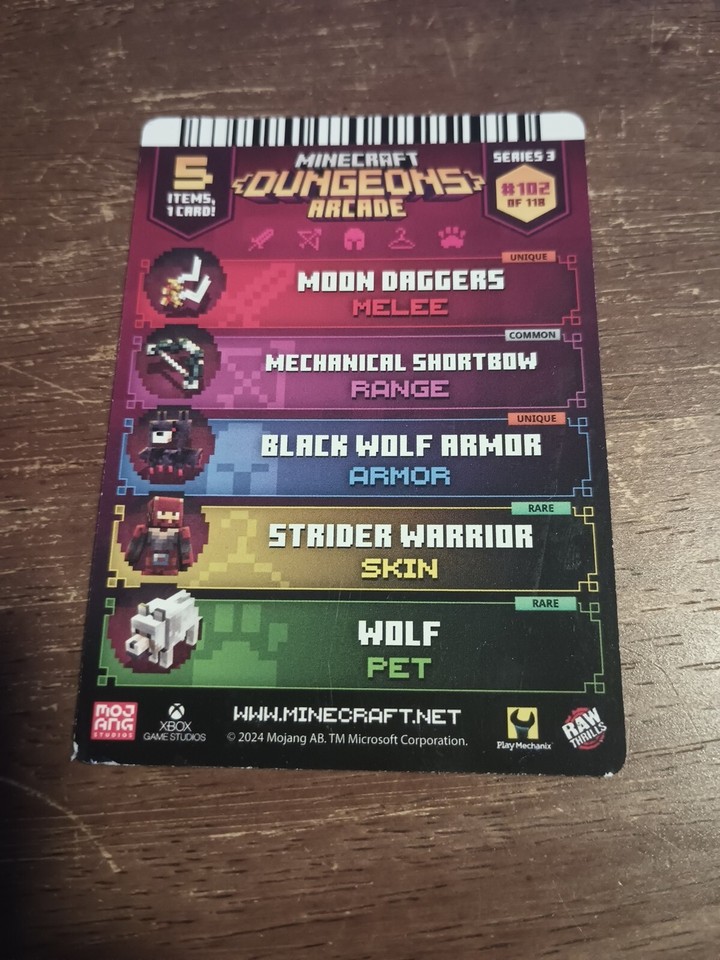 Minecraft Dungeons Arcade Series 3 (#102 Hero: Strider Warrior ...