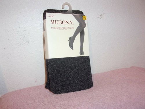 NEW LADY'S MERONA PREMIUM CONTOL TOP OPAQUE TIGHTS in a GREY HEATHER ...