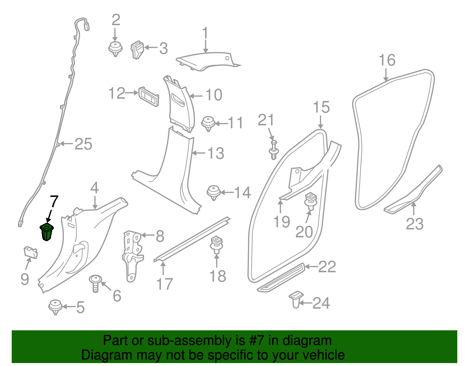 BMW 63171367868 Genuine OEM Kick Panel Trim Retainer Nut for sale ...