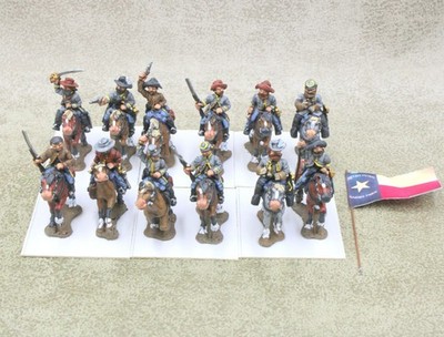 28mm ACW metal CONFEDERATE CAVALRY x12 Well Painted Dixon Miniatures ...