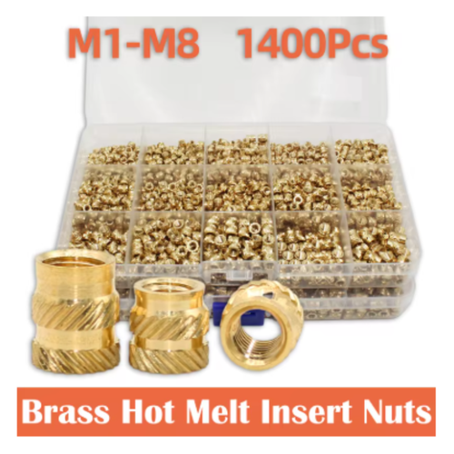 Brass Threaded Insert Nut Kit M2-M8 – Heat Embed Copper Inserts for 3D ...