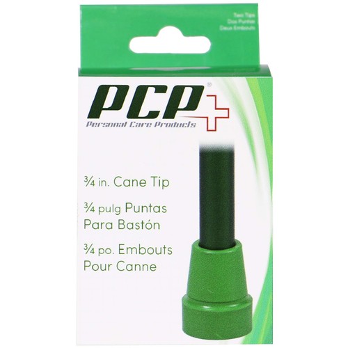 PCP Replacement ¾ Inch Cane Tips, 2 Pack Reinforced Rubber Walking ...