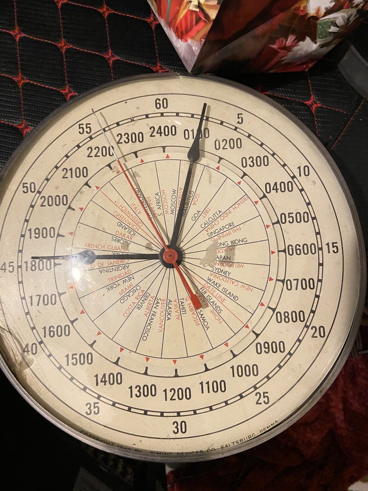 24 Hour World Clock | eBay