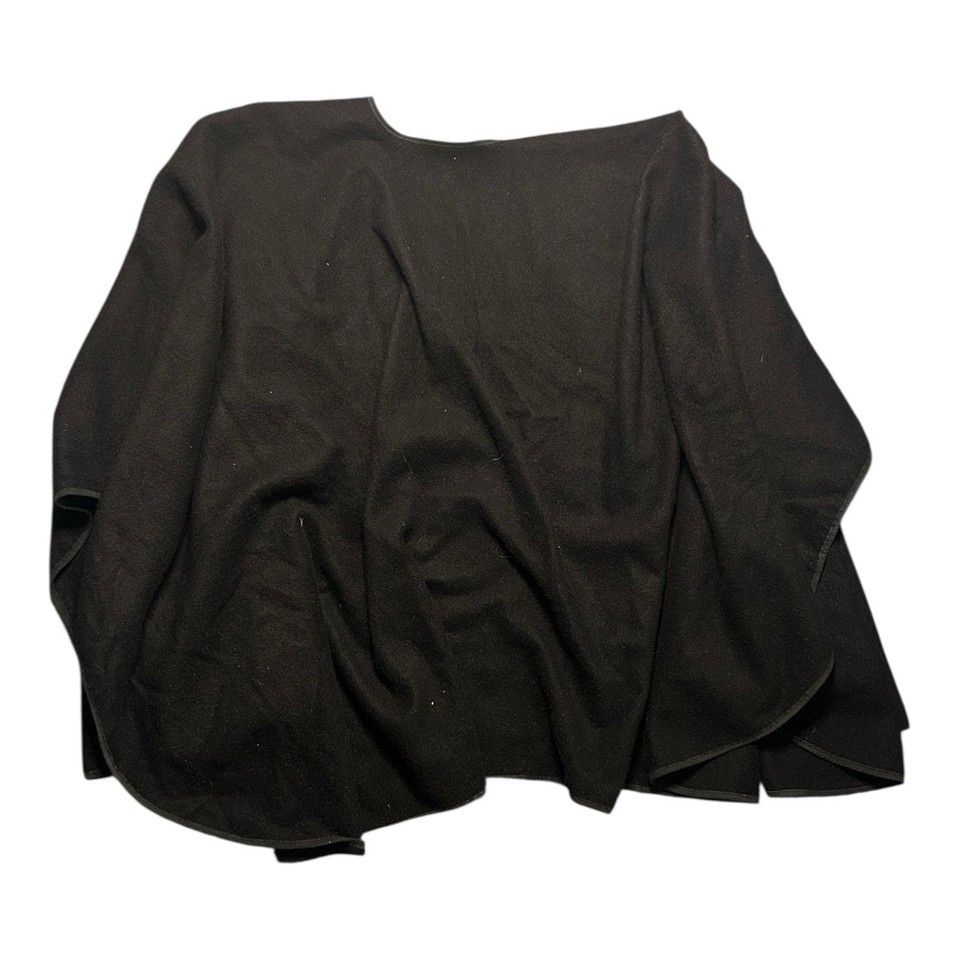 Loro Piana for Bergdorf Goodman 100% Cashmere Black Cape Coat Italy ...