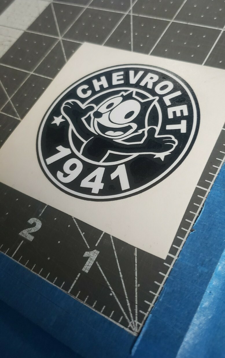 Felix The Cat Decal Sticker 1941 Chevrolet Decal Chevy Bomb Lowrider ...