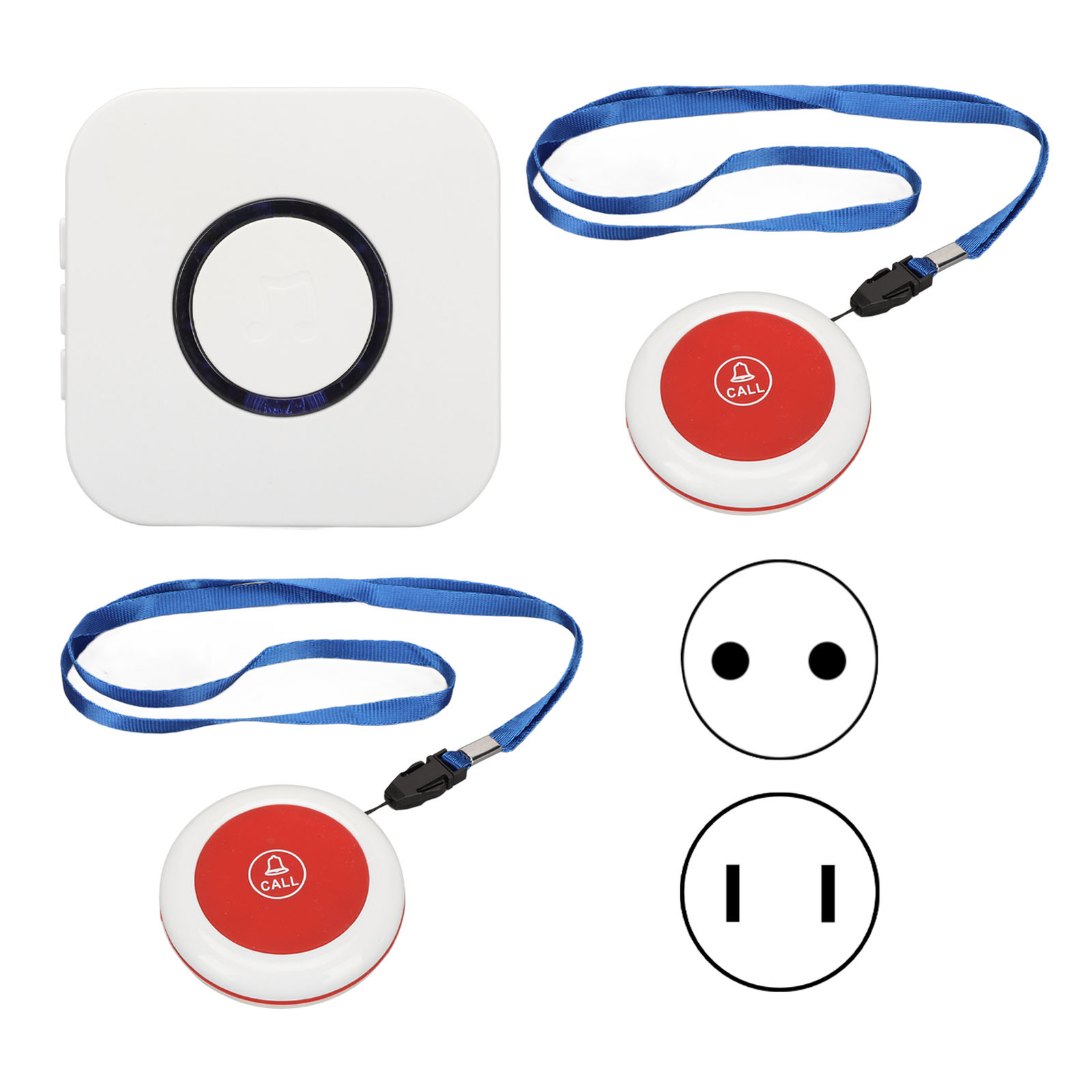 Wireless Caregiver Pager 1 For 2 Long Distance Transmission SOS Call ...