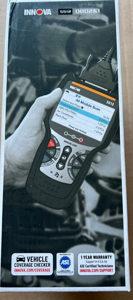 INNOVA 5512 Car Scan Tech Plus OBD1 & OBD2 Scan Tool Code Reader | SRS ...