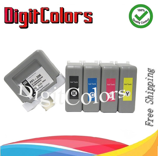 Set of 5 PFI-306 Compatible ink cartridge for Canon IPF 8400/8400S/9400 ...