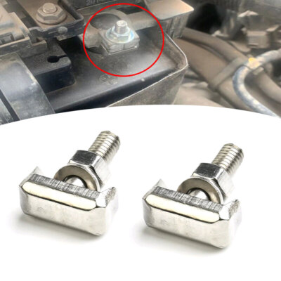 2 Pcs Car Battery Terminal T-Bolt Batteries Cables Connectors Replace ...