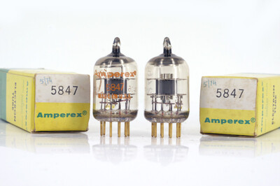 2x 5847/404A AMPEREX NOS Tube Röhre Tubes TSF Valvola Valve 진공관 真空管 ...