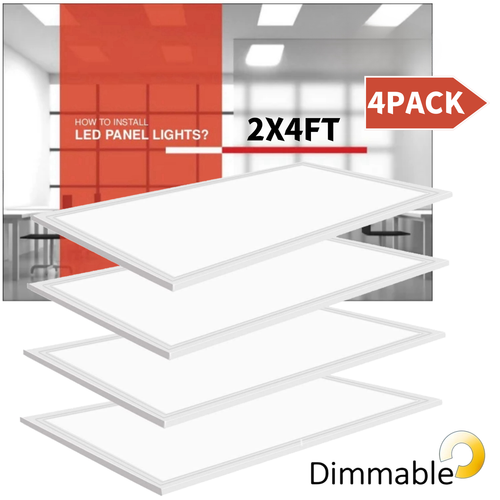 4 Pack 2x4 FT LED Panel Light, 75 Watt Drop Ceiling Lights, 5000K ...
