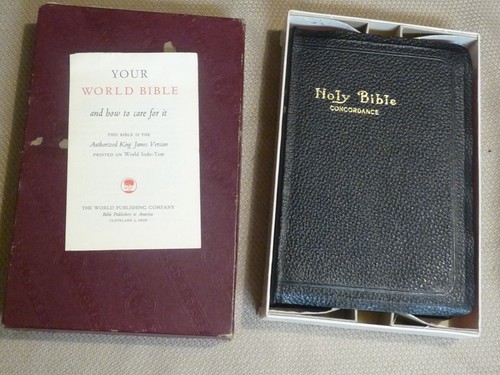 HOLY BIBLE King James Version 1945 w/Box LDS Mormon World Bible Deseret ...