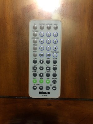 Mintek RC-1700 Portable DVD Player CR2025 Remote Control | eBay