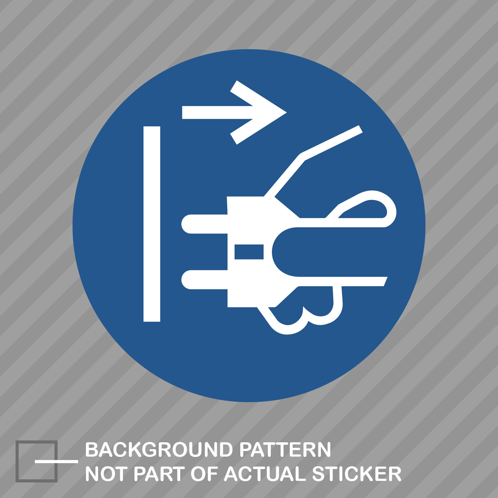 M006 Disconnect Mains Plug From Electrical Outlet Sticker Decal Vinyl ...