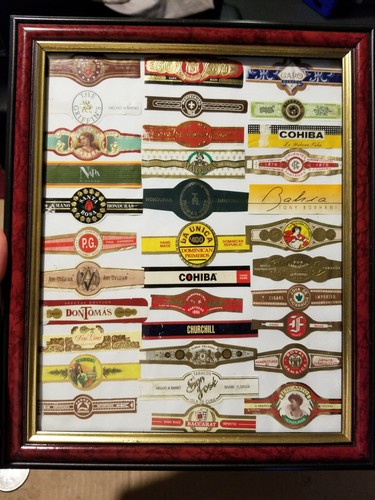 Collectible Cigar Band Display Wall Art Bar / Mancave Man Cave 30 ...