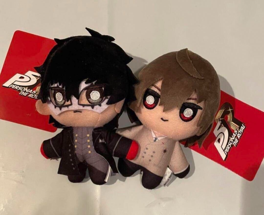 PERSONA 5 the ROYAL Goro Akechi (Crow) &Joker Plush Doll Mascot Set of ...