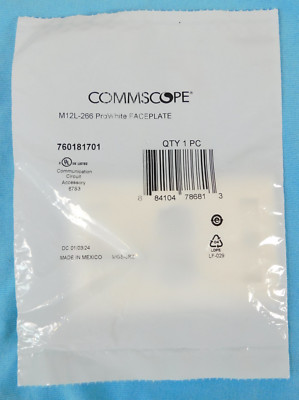 760181701 M12L-266 2-Port CommScope ProWhite M-Series Faceplate - 25 ...