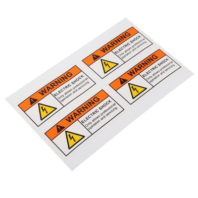 4pcs Warning Stickers Electrical Hazard Signs Safety Caution Shock ...