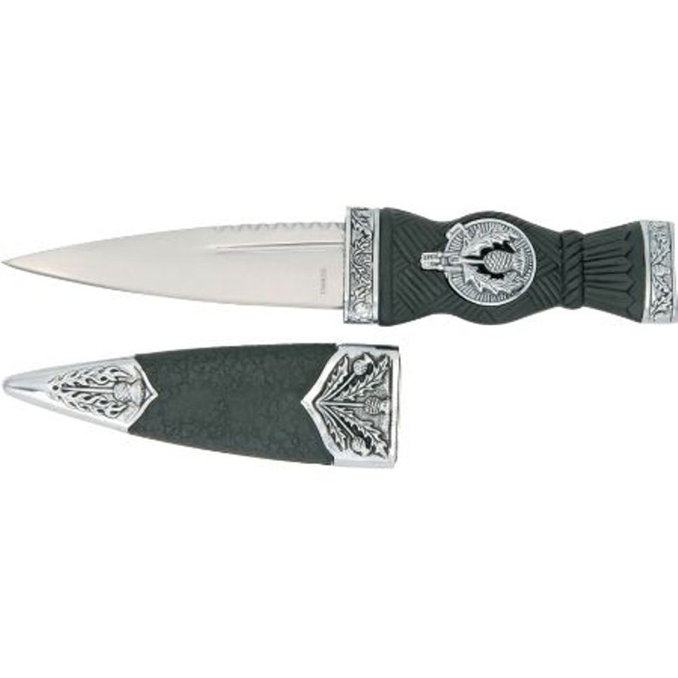 Celtic Scottish Sgian Skean Dubh Dirk Dagger 7" Knife Thistle Design ...