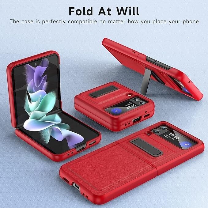 Fewdew Silicone Kickstand Case For Samsung Galaxy Z Flip 4 Red Ebay