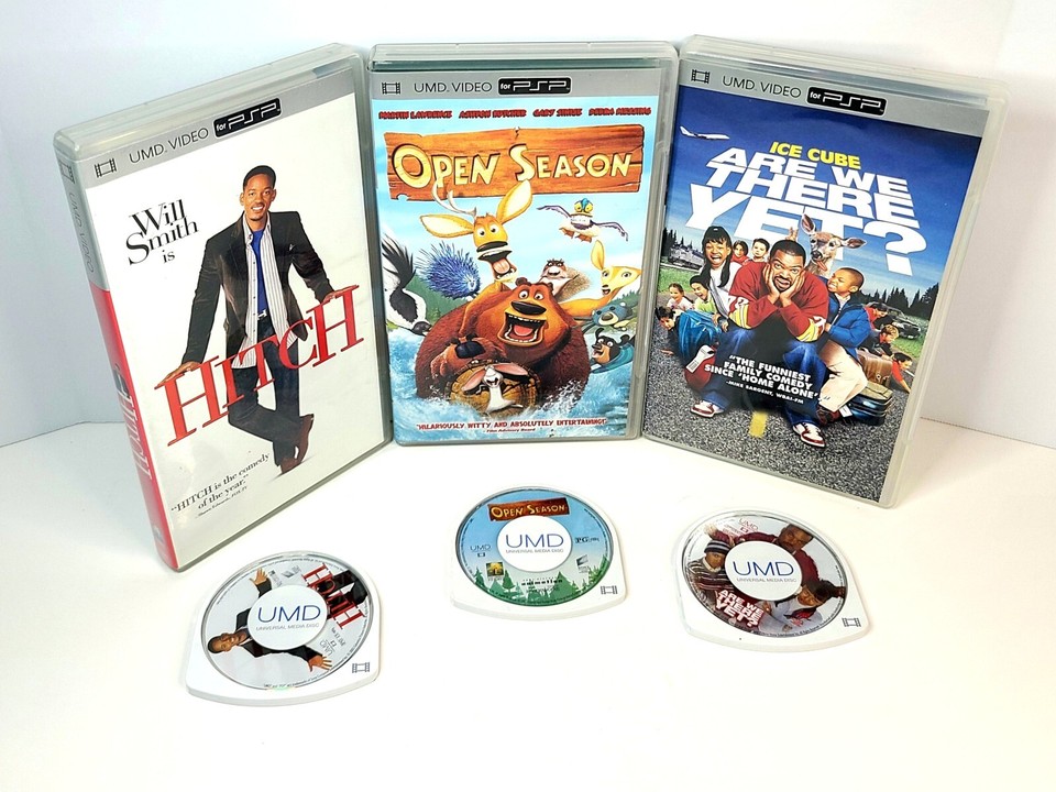 Sony PSP UMD Lot of 3 Movies - Open Season, Are We There Yet? and Hitch ...
