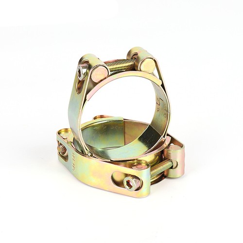 10x Double Bolt Heavy Duty Hose Clips /Clamps Exhaust Pipe Turbo Clips ...