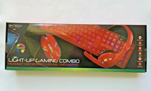 BYTECH Light Up Gaming Combo - Keyboard + Headset + Mouse + Mousepad ...