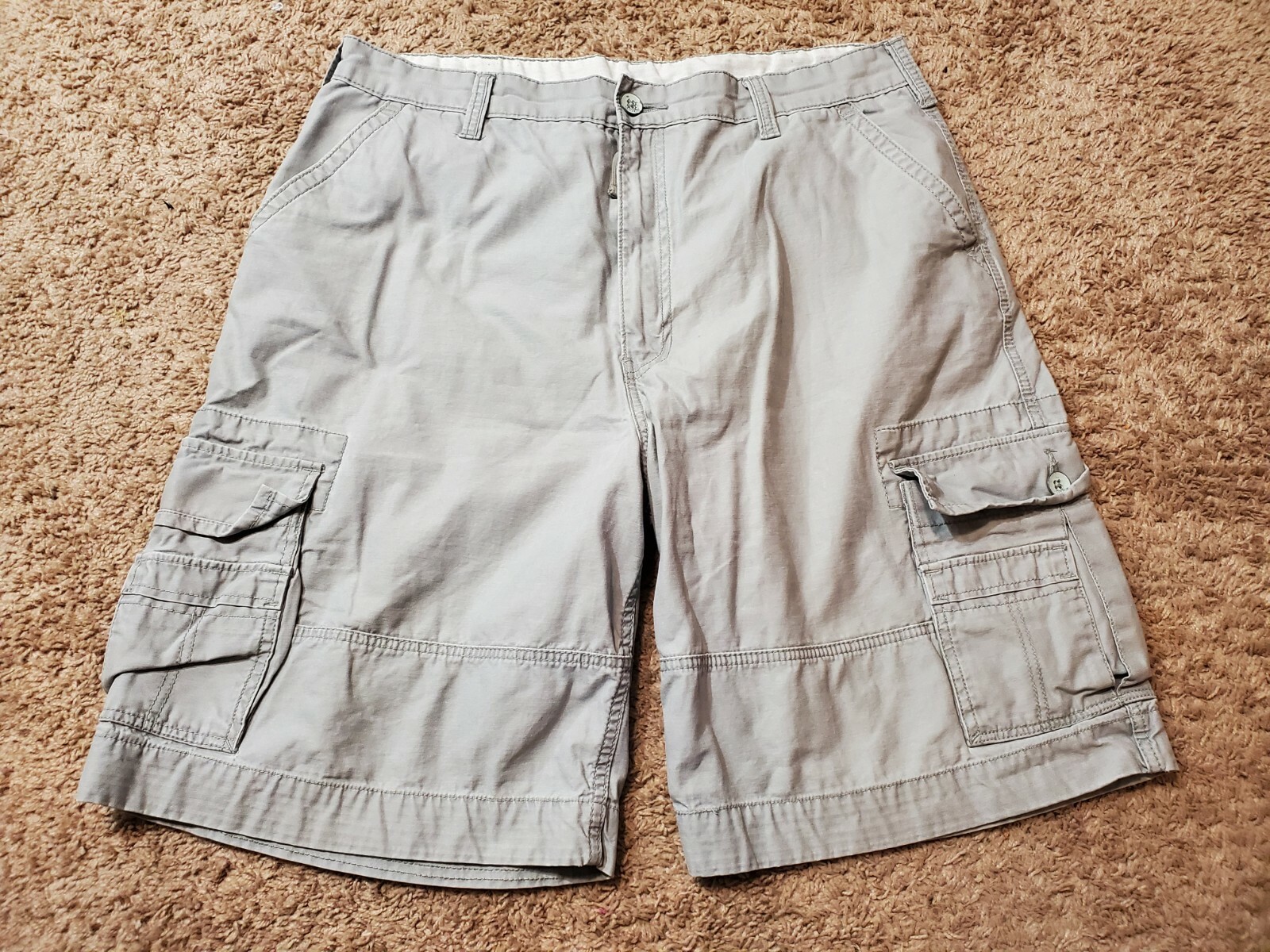 Levi's Men's 40 Light Grey Cargo Gray Work Canvas 100… - Gem