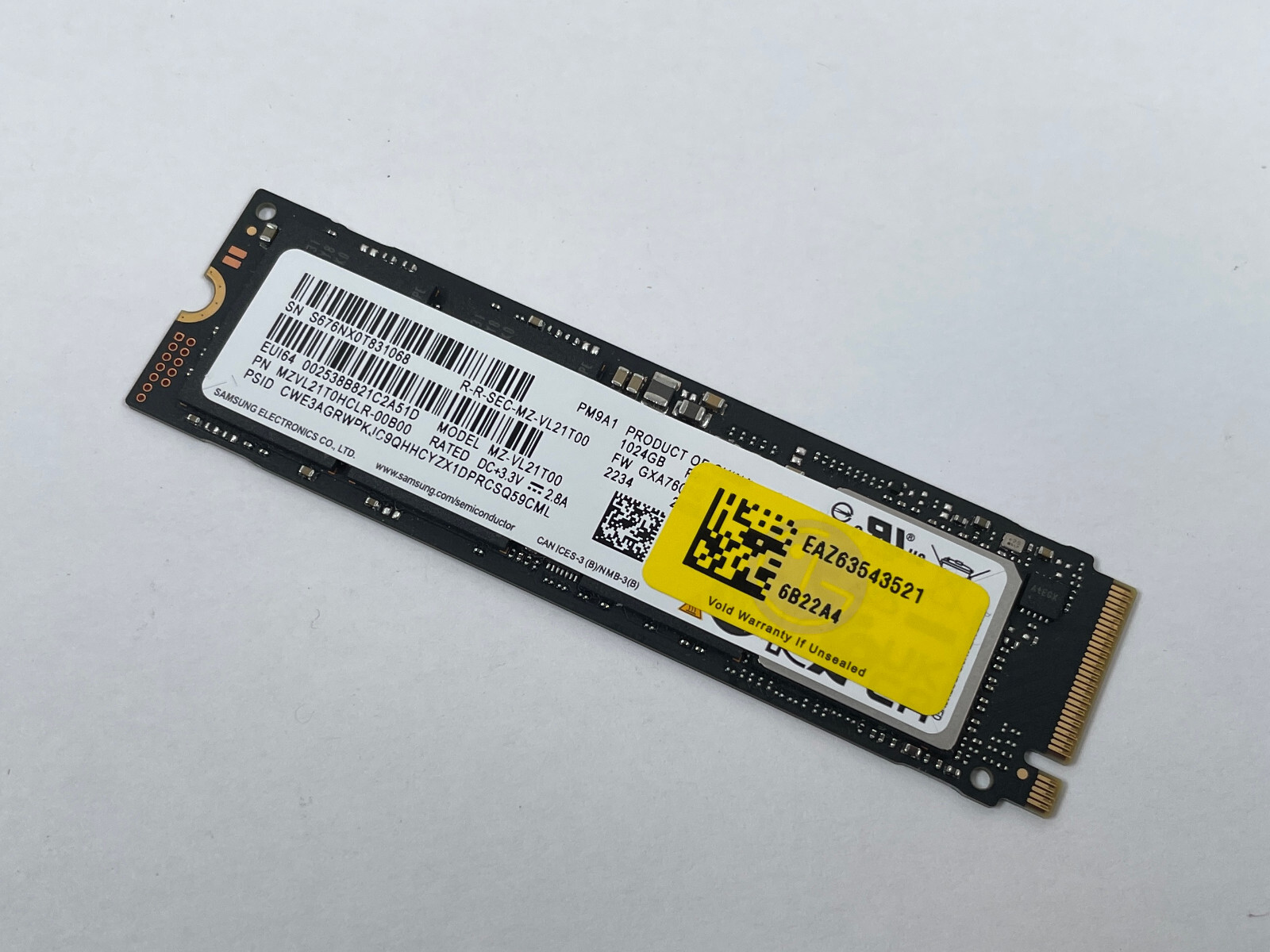 MZ-VL21T00 MZVL21T0HCLR-00B00 - Samsung 1TB PM9A1 PCIe Gen4x4 NVMe M.2 ...