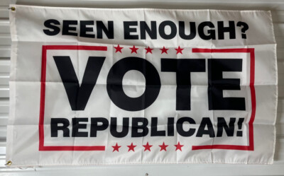 Republican Flag FREE SHIPPING Vote W America USA Trump Beer Man Cave ...