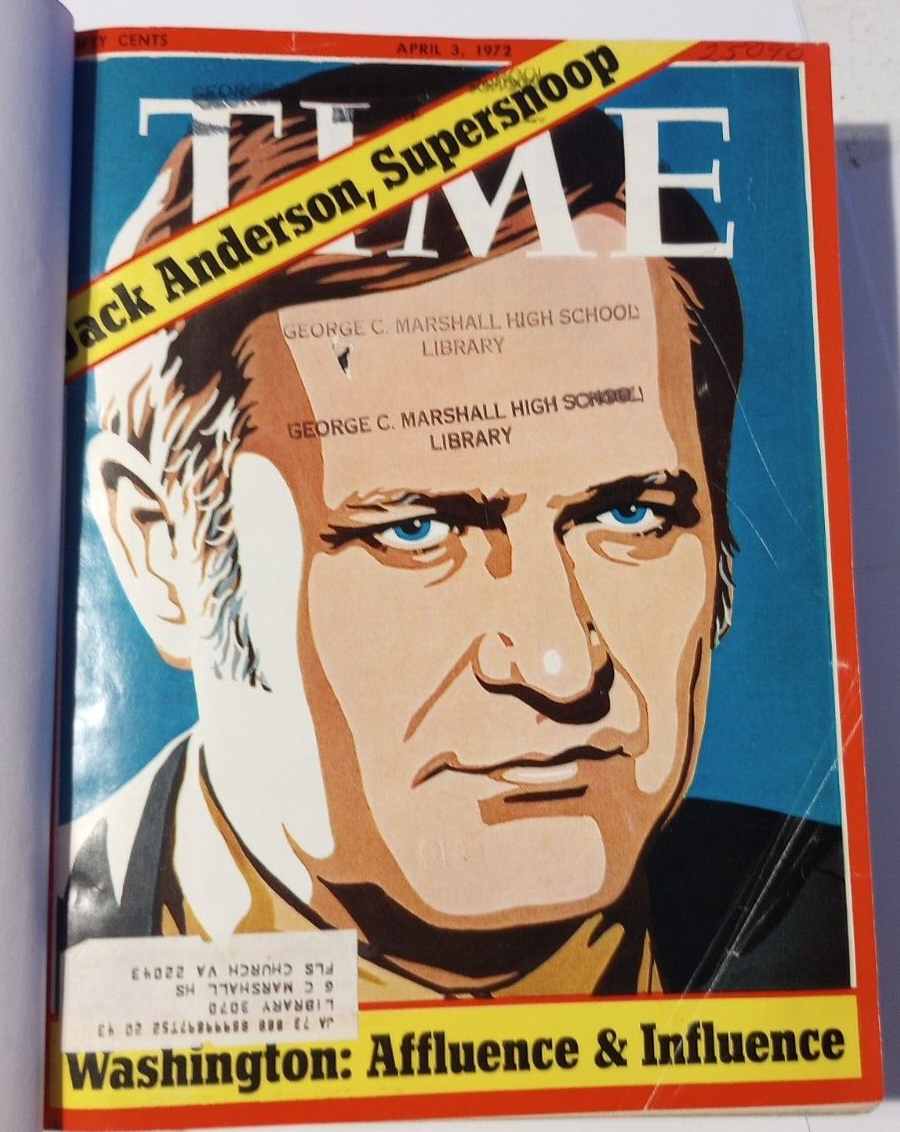 Time Magazine Bound Edition April 3-June 1972- Occult Revival, Kemmons ...