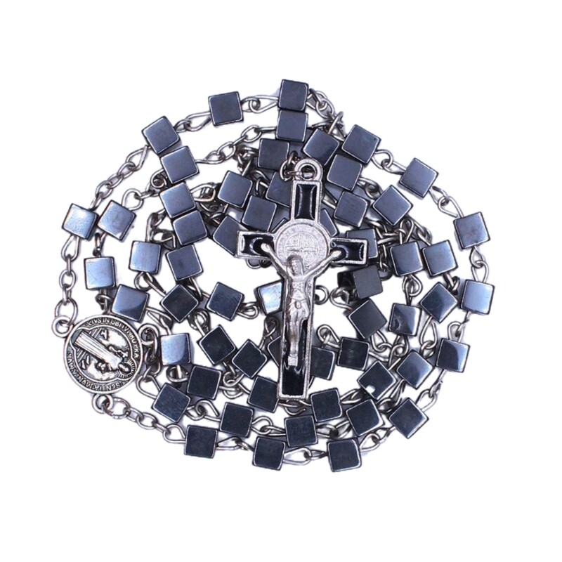 Catholic Rosary Necklace Prayer Chain Blessing Pendant Neckchain ...