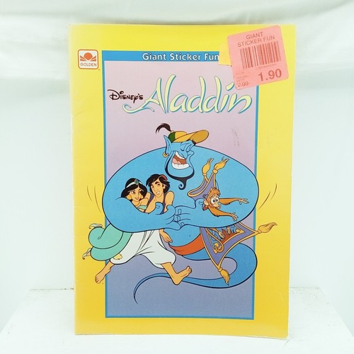 Vintage Disney Aladdin Giant Sticker Fun Book Paperback Golden Books ...