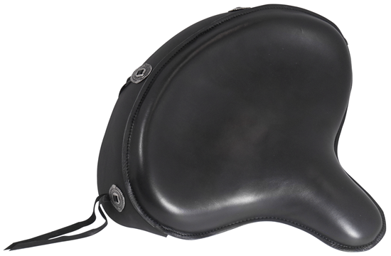 Black Leather Police Springer Seat Saddle For Harley Chopper Bobber ...