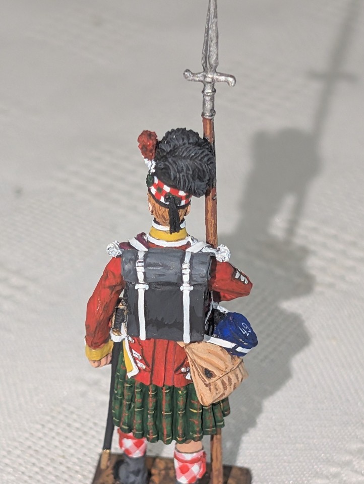 Napoleonic Era 92nd Gordon Highlanders Standing w/ Pike 60mm Lead EK ...