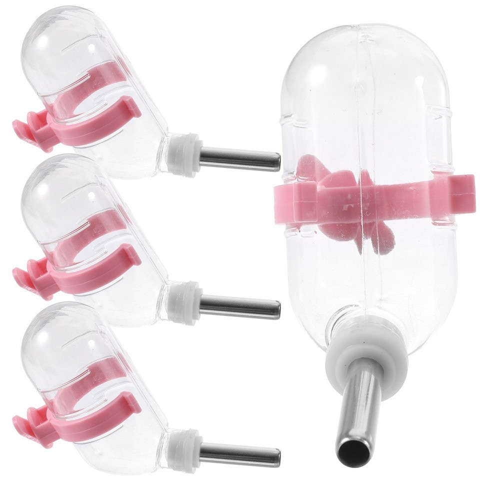 4Pcs Pink Pet Waterer Guinea Pig Bottle Drinker Rabbit Rat Feeder | eBay UK