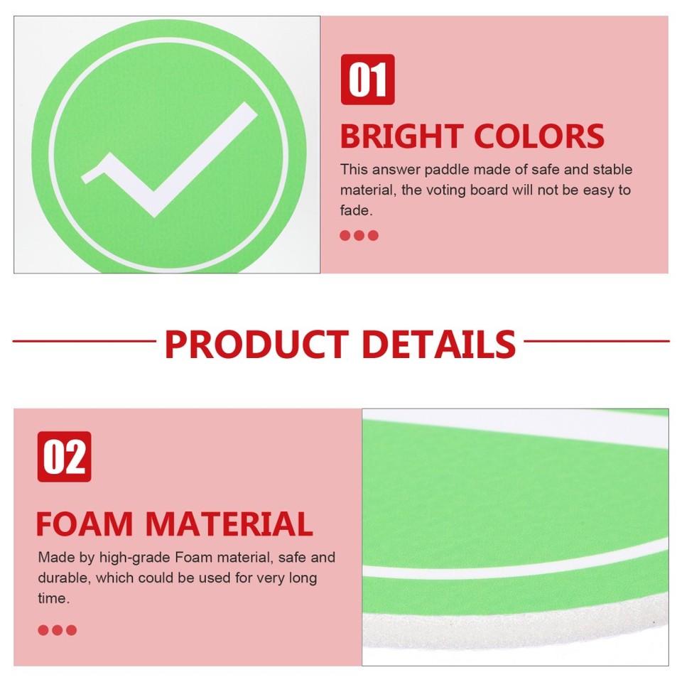 Set of 4 Paddles Handheld Yes No Voting Teacher Gadgets for Classroom ...