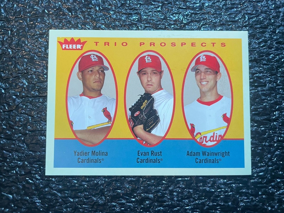 Adam Wainwright Yadier Molina 2005 Fleer Trio Prospects RC #327 St.Luis ...
