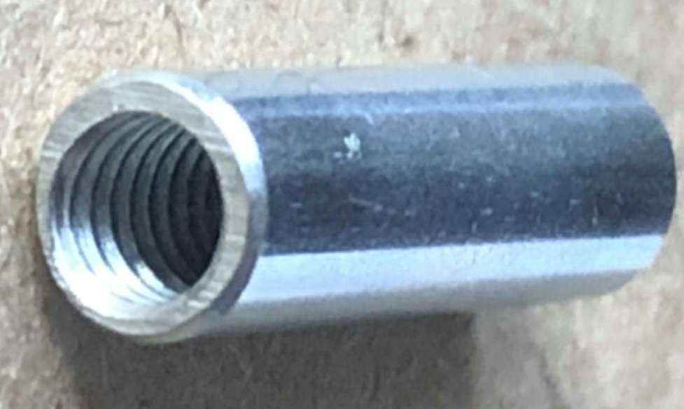 M4 THREADED SLEEVE ROD BAR STUD ROUND CONNECTOR NUT BRIGHT ZINC OR ...