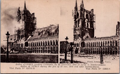 World War 1 Ypres Bombardment 22 Nov 1914 Vintage Postcard B164 | eBay
