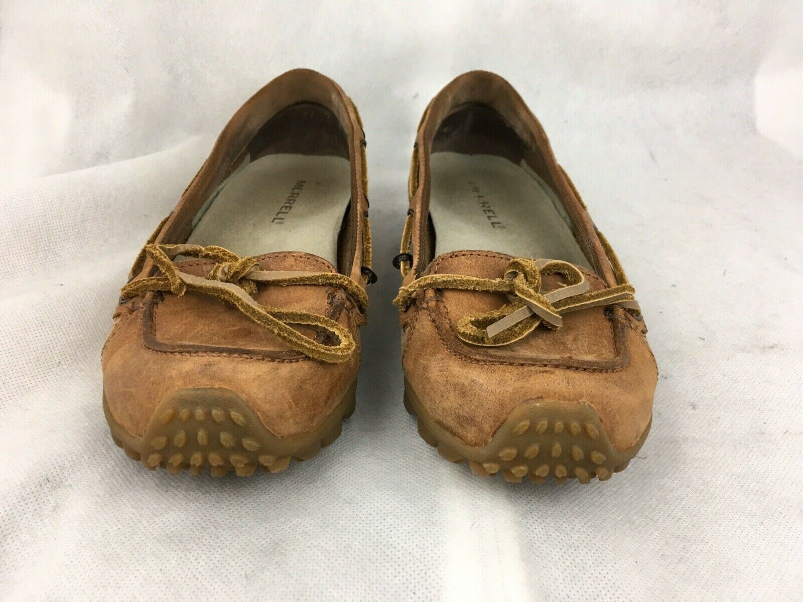 Merrell Women's Marina Boat Shoe Brown Leather Sz 6 M - Gem