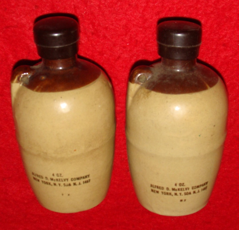 2 Vintage Seaforth Stoneware Bottles Shaving Lotion & Men's Cologne w ...