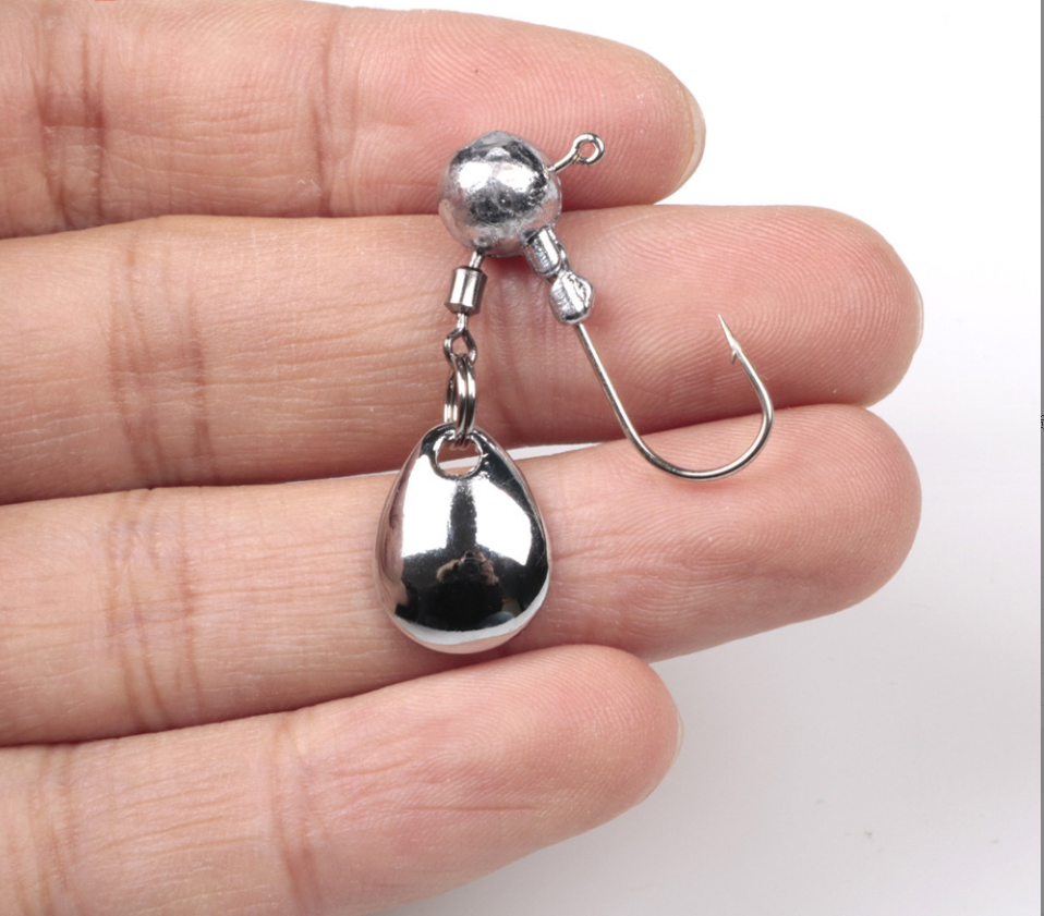 25/50 Pcs Crappie Jig Heads Underspin Spinner Lead Head Jig Hook Size 1 ...