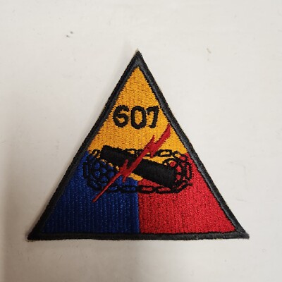 LR0283 1955-1960 Original US Army Armored Tank Battalion Patch 607th ...